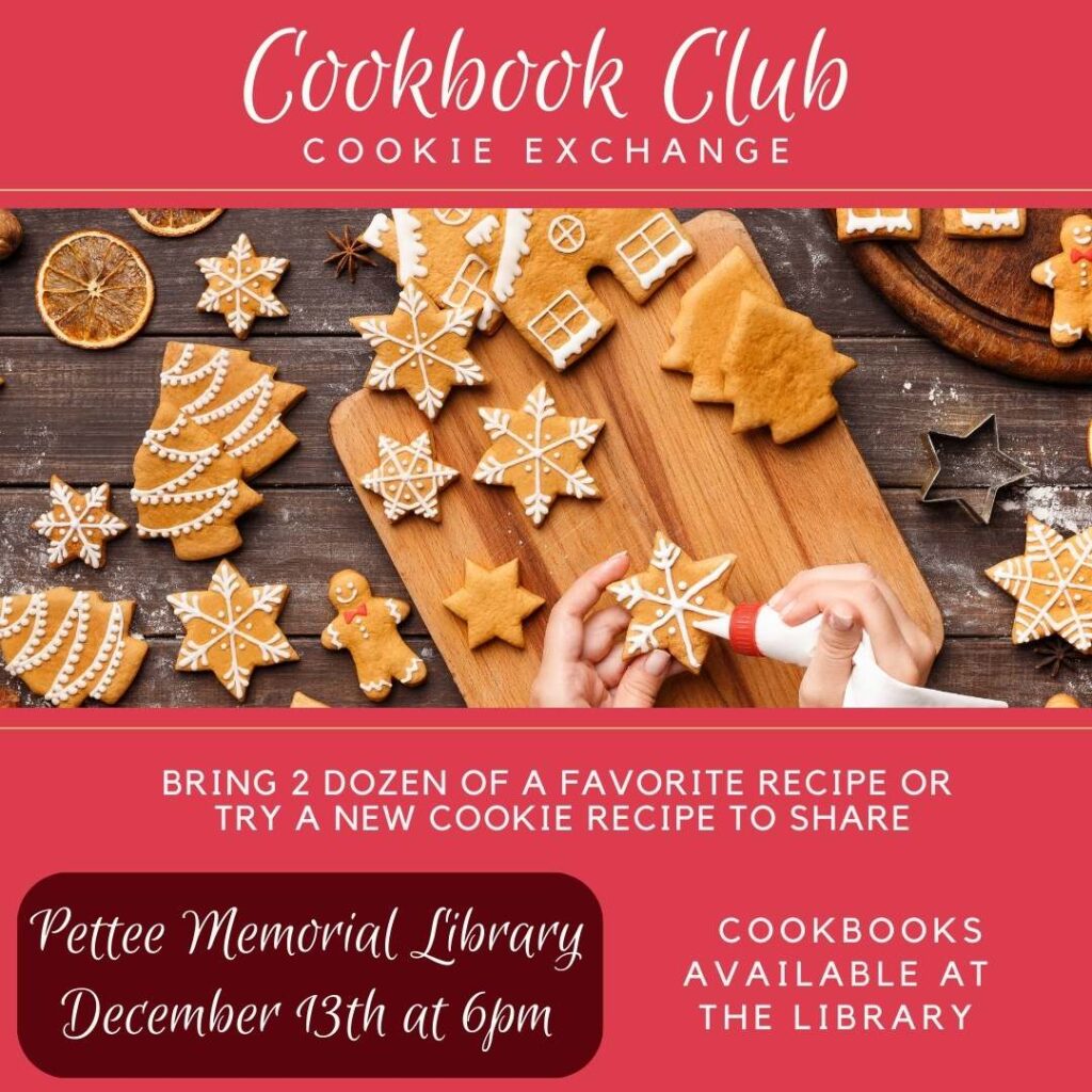 Cookbook Club Cookie Exchange at Pettee Memorial Library - SVDV Chamber ...