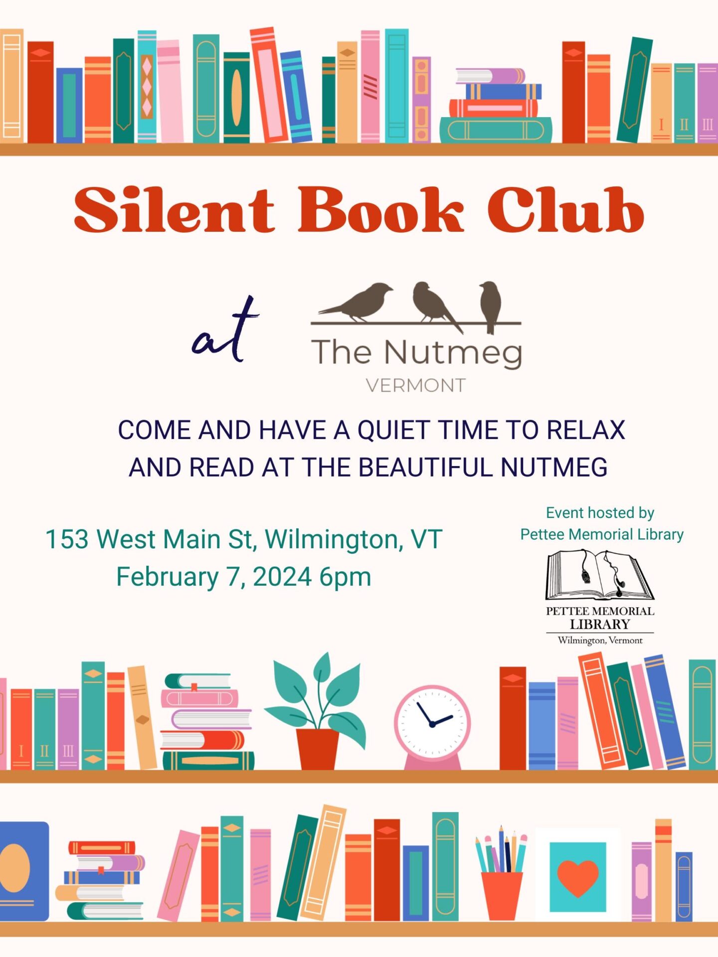 Silent Book Club at the Nutmeg Inn - SVDV Chamber of Commerce