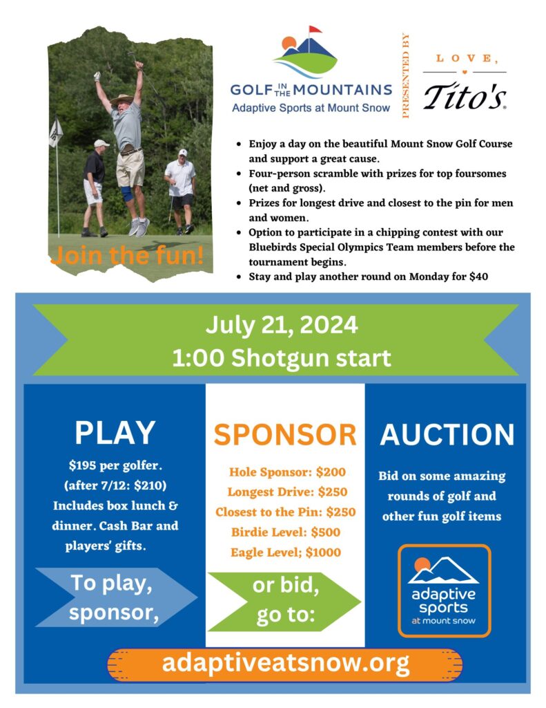 Golf in the Mountains- Adaptive Sports at Mount Snow - SVDV Chamber of ...